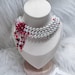 Bloody Pearl Necklace, Dripping Blood Pearl Choker, Triple Strand Pearl ...
