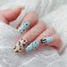 Mint Chocolate Press on Nails| Cute Sorbet Summer Nails Mint Green ...