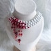 Bloody Pearl Necklace, Dripping Blood Pearl Choker, Triple Strand Pearl ...