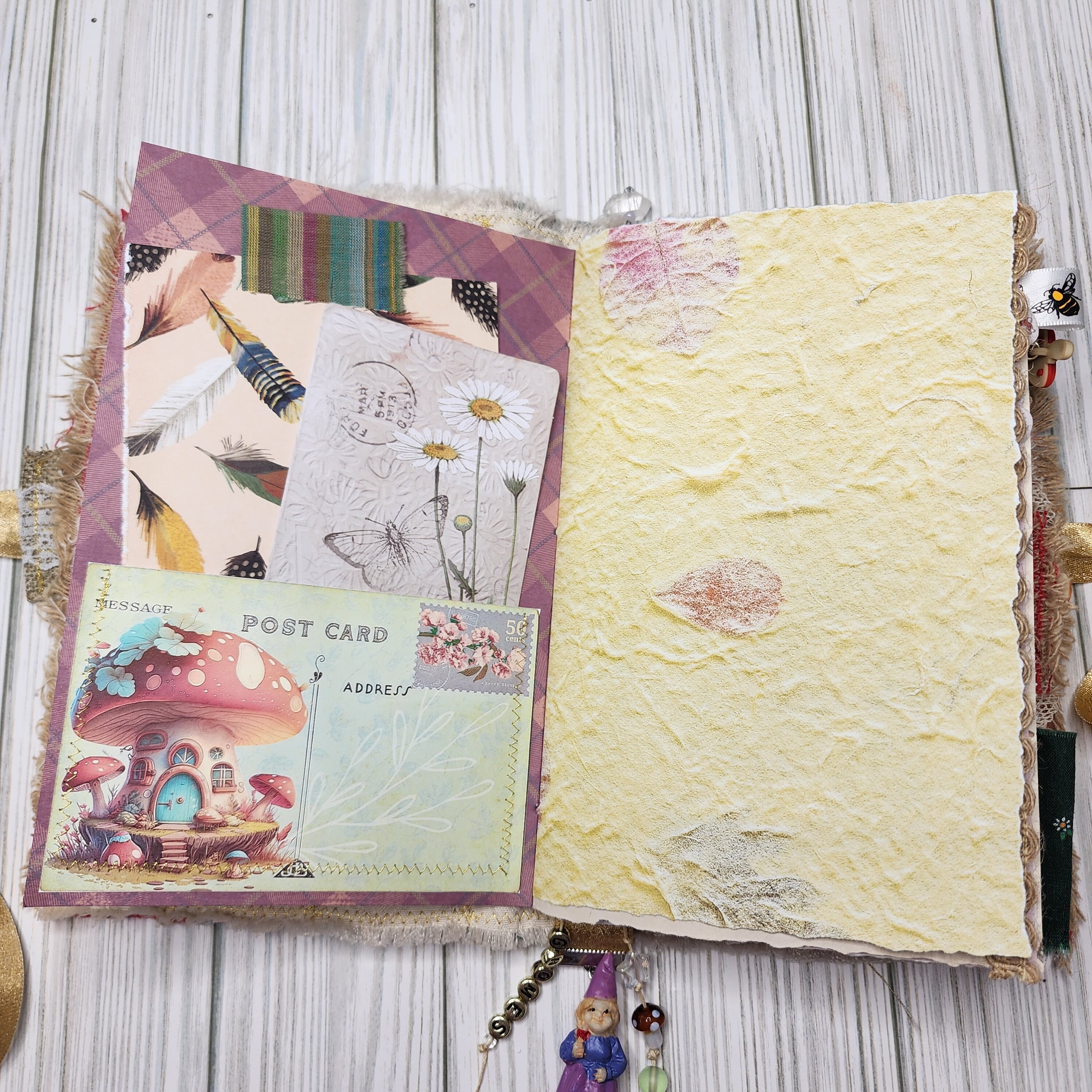 Handmade Paper Backgrounds Printable Kit, Junk Journal Digital Kit ...