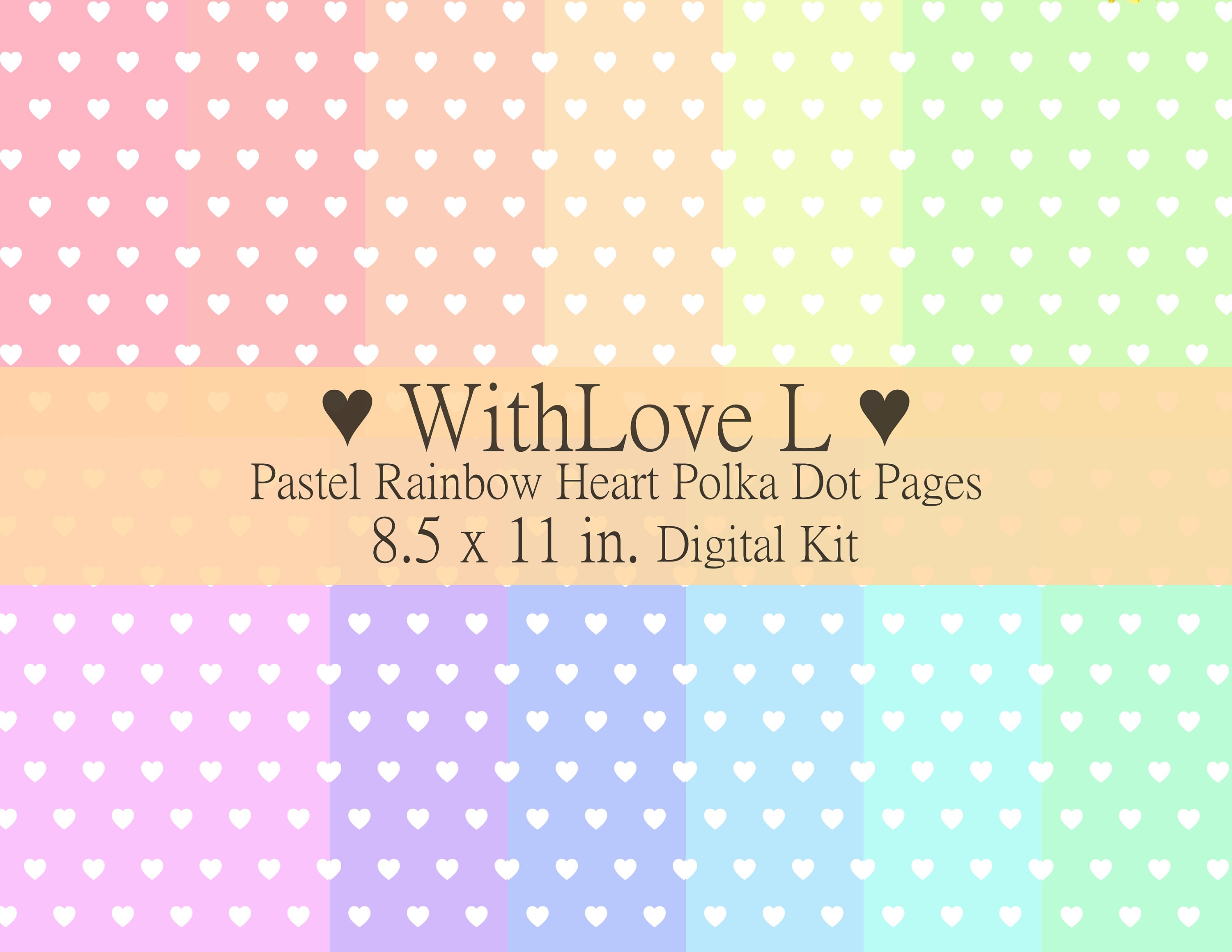 Pastel Rainbow Polka Dot Background