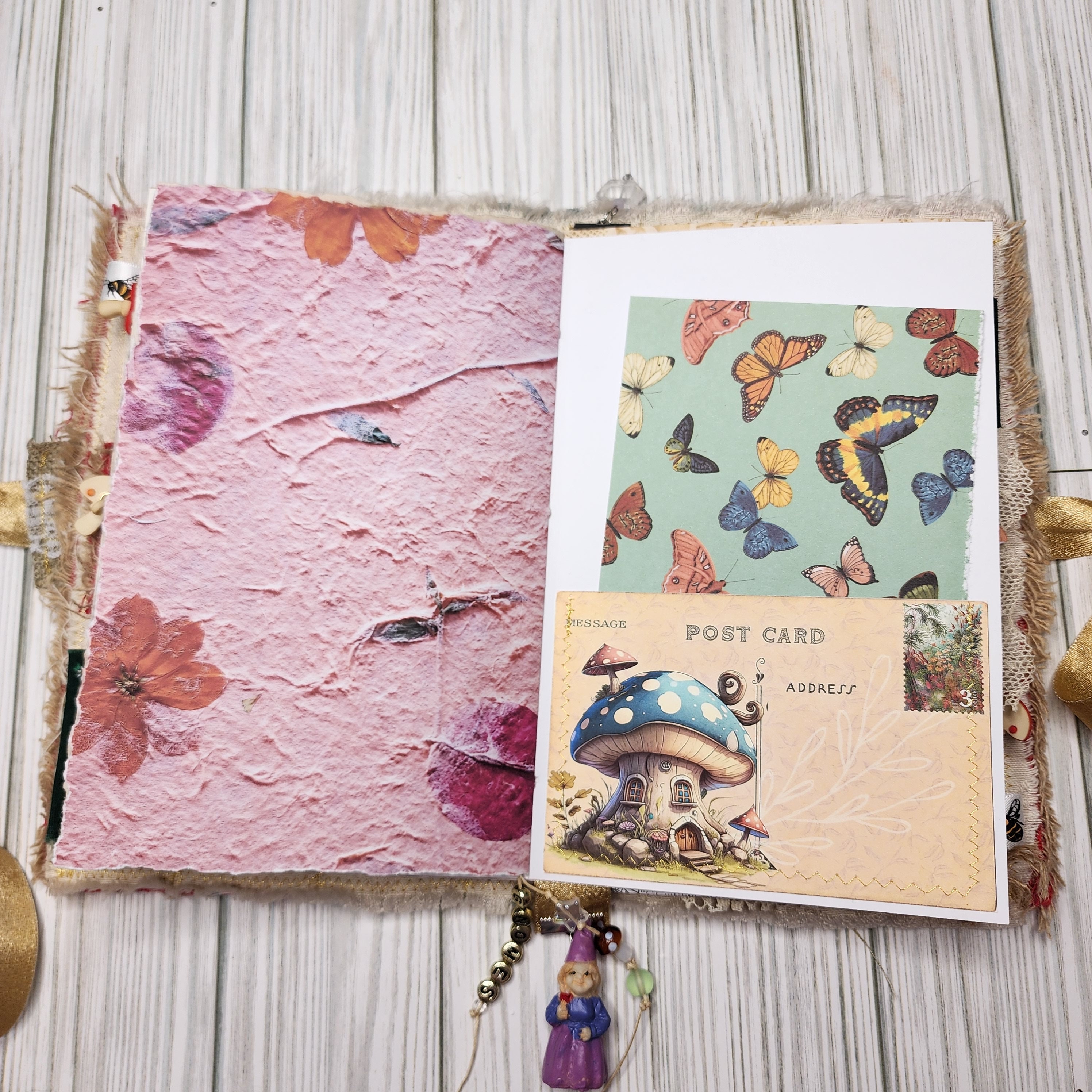 Handmade Paper Backgrounds Printable Kit, Junk Journal Digital Kit ...