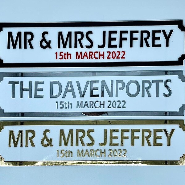 Wedding Street Sign - Etsy