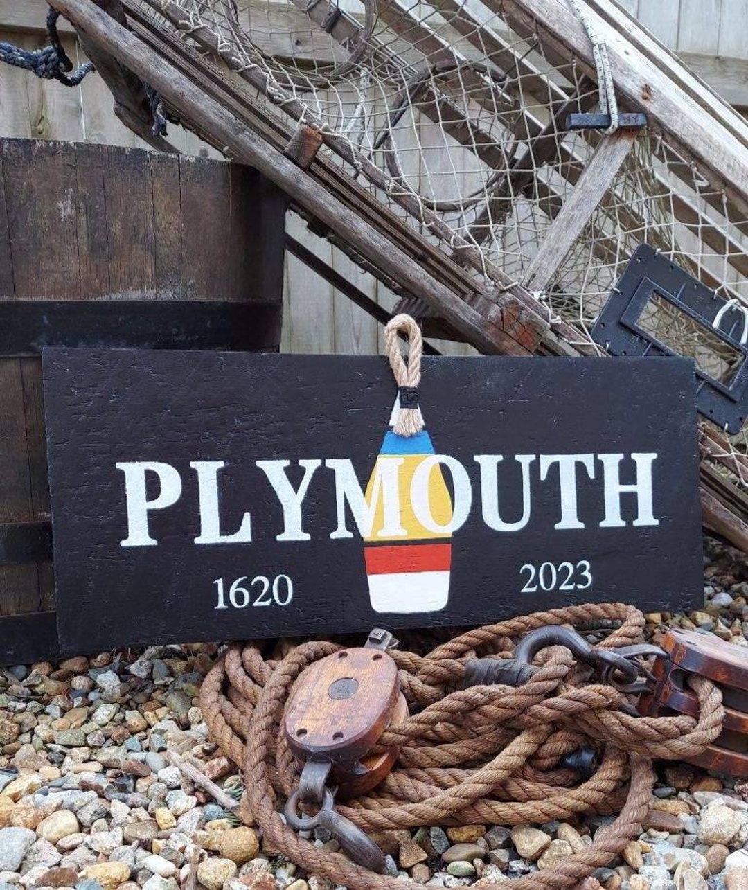 Unique old School Lobster Buoy Sign With your Town and Dates From ...