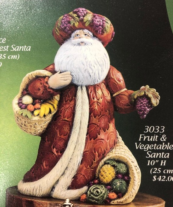 Art & Collectibles Gare Fruit and Veg Santa Ceramic Bisque ready to ...