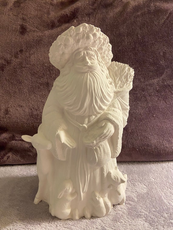 Ceramic Royal Renaissance Santa in bisque ready to paint Ornaments ...