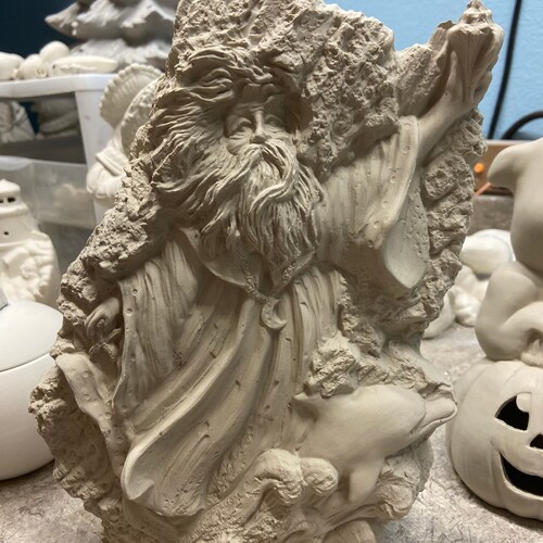 Gare Clocks Santa Ceramic Bisque Ready to Paint 3495 - Etsy