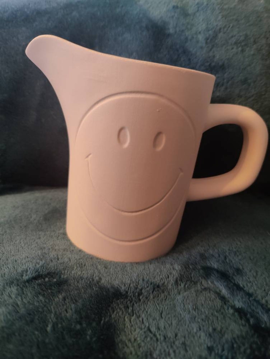 Ceramic Bisque Smiley Face Pitcher Ready to Paint - Etsy