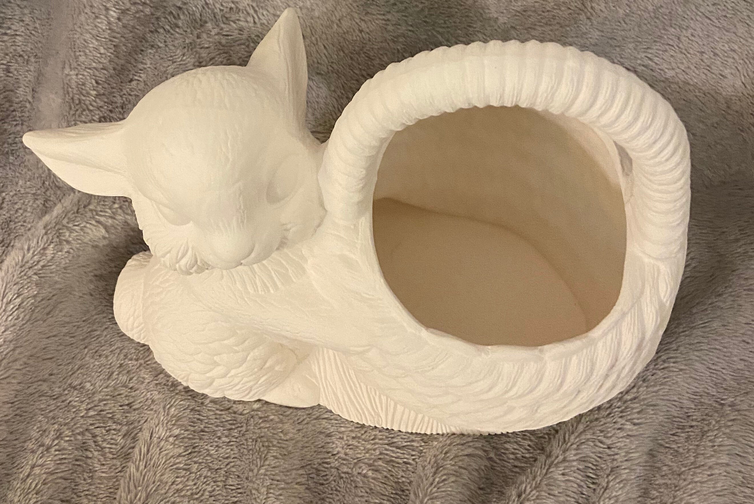 Ceramic bisque Easter bunny Basket ready to paint | Etsy