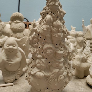 Snowmen Tree Ceramic Bisque Ready to Paint - Etsy