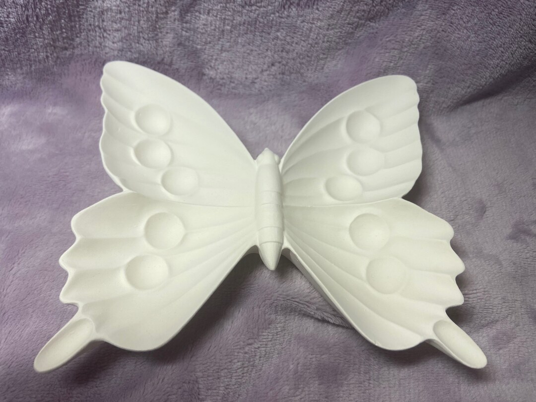 Butterfly Dish Ceramic Bisque Ready to Paint - Etsy