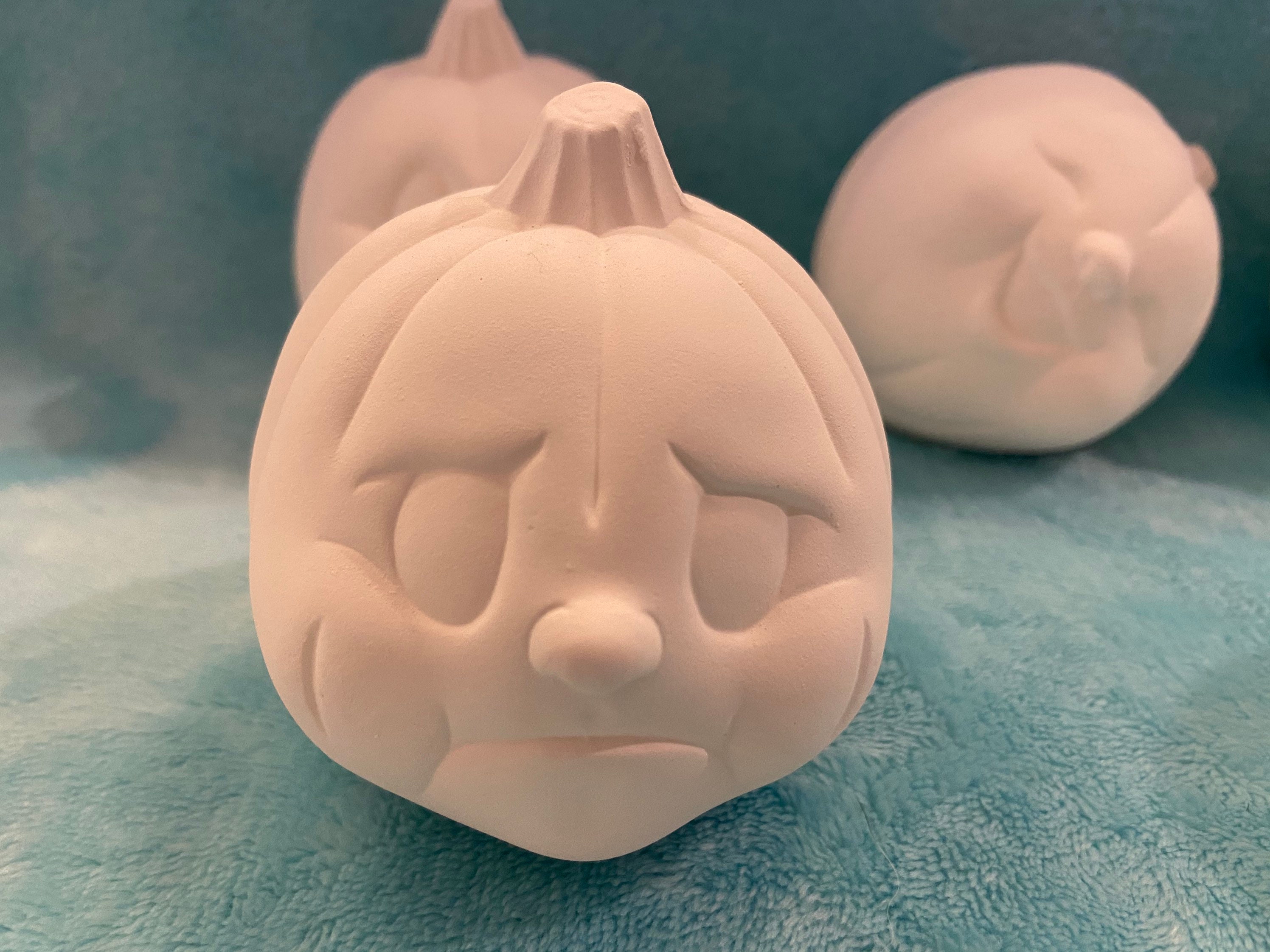 Ceramic Bisque Halloween Pumpkins Set Ready to Paint | Etsy