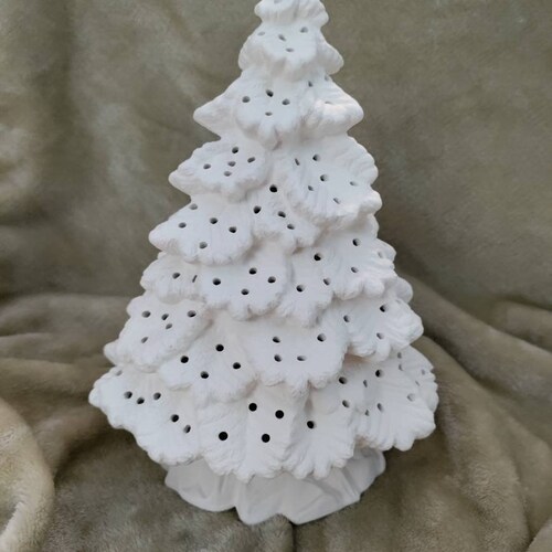 Ceramic Christmas Tree Small White Pearl - Etsy