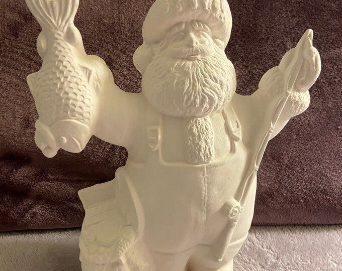 Quilted Santa Claus in Bisque Ready for You to Paint - Etsy