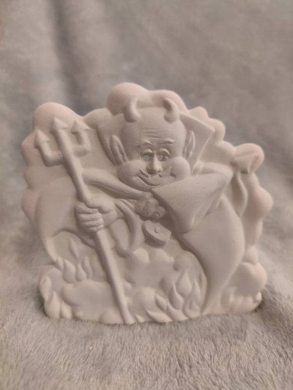 Ceramic Bisque Devil Blinky Ready to Paint | Etsy