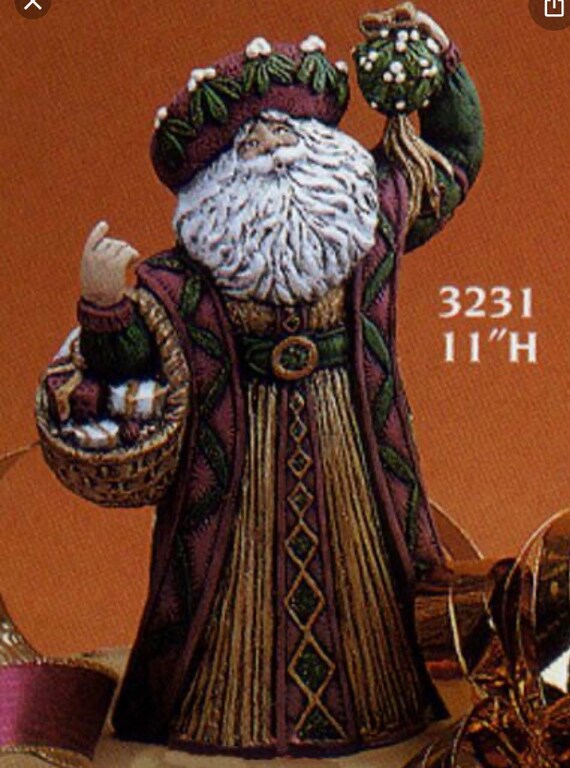 Ceramic Royal Renaissance Santa in bisque ready to paint Ornaments ...
