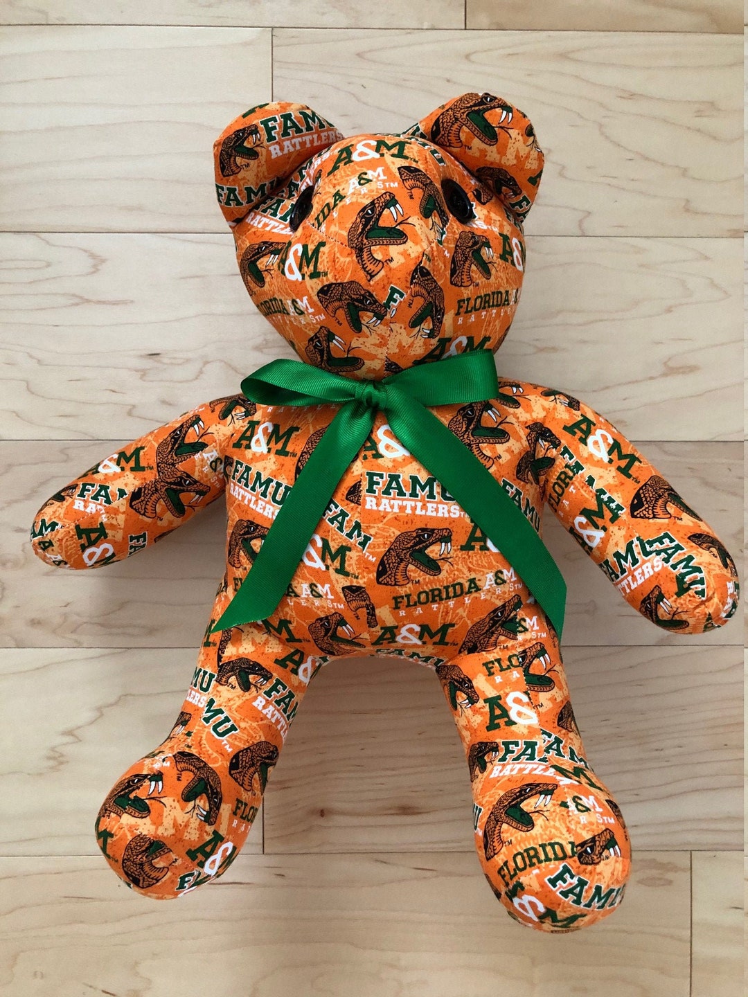 Handmade FAMU Rattler Plush Bear: Hypoallergenic Stuffed Animal (16x16 ...
