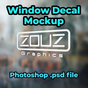 WINDOW DECAL Mockup Premium Vinyl Decal Mockup Logo Mockup - Etsy