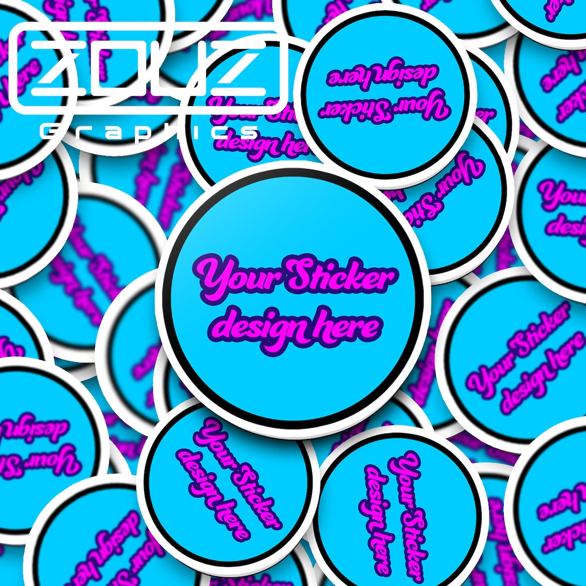 PREMIUM STICKER Mockup Sticker Pile Mockup Professional | Etsy