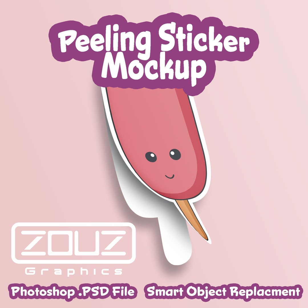 PREMIUM STICKER Mockup Peeling Sticker Mockup Professional - Etsy