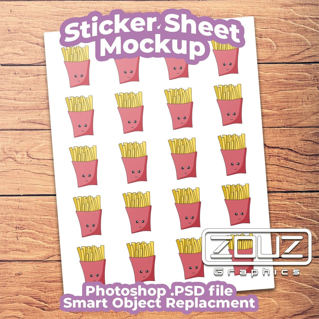 STICKER SHEET Mockup, Premium Sticker Sheet Template, Professional ...