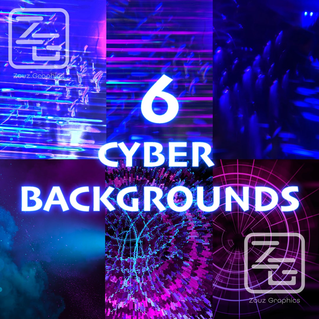 CYBER NEON BACKGROUND Bundle. Futuristic Background - Etsy