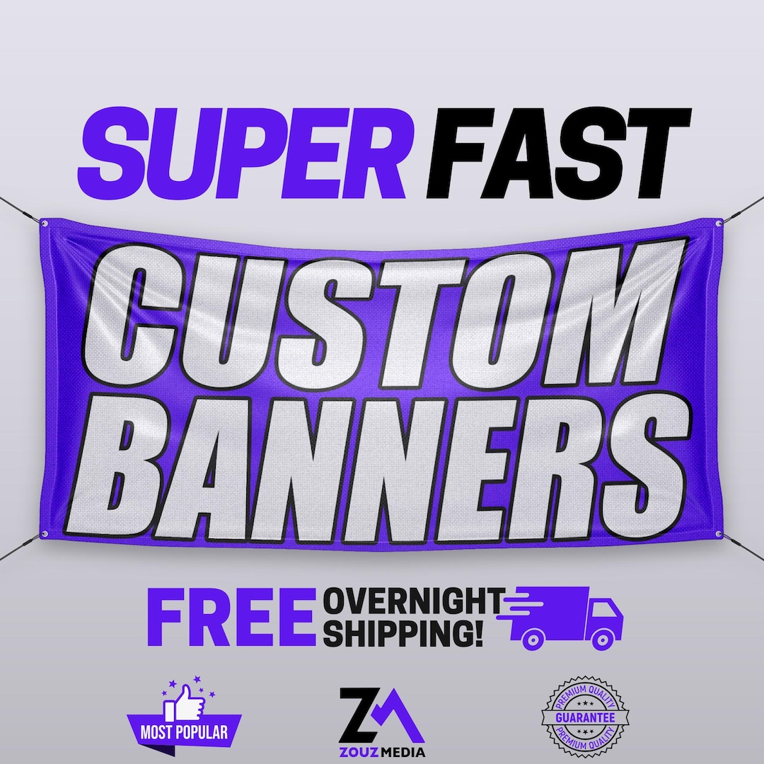 FAST BANNERS FREE Shipping Personalized Party Banner, Outdoor Event ...