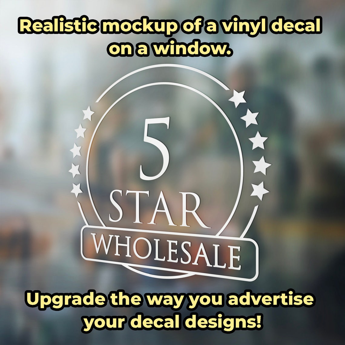 WINDOW DECAL Mockup Premium Vinyl Decal Mockup Logo Mockup | Etsy