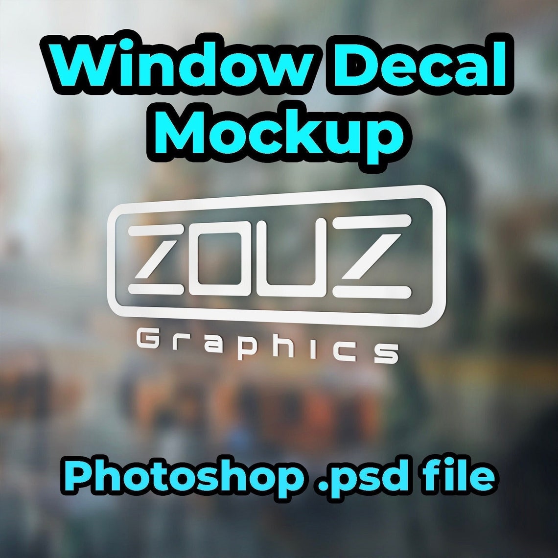 WINDOW DECAL Mockup Premium Vinyl Decal Mockup Logo Mockup | Etsy