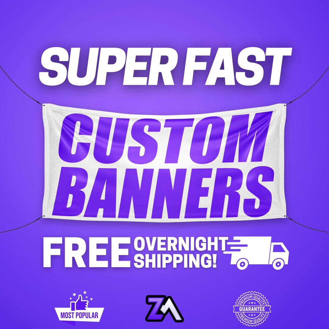 FAST BANNERS FREE Shipping | Personalized Party Banner, Outdoor Event ...