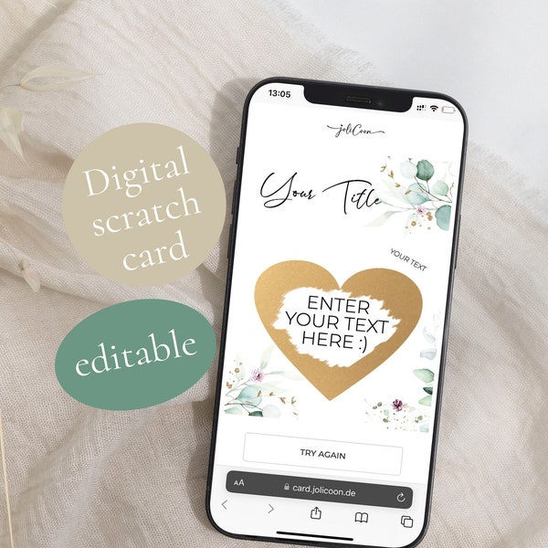 Custom Scratch off Card - Etsy