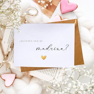 Quieres Ser Mi Madrina - Quieres Ser Mi Madrina Con Sobre Y Sello De ...