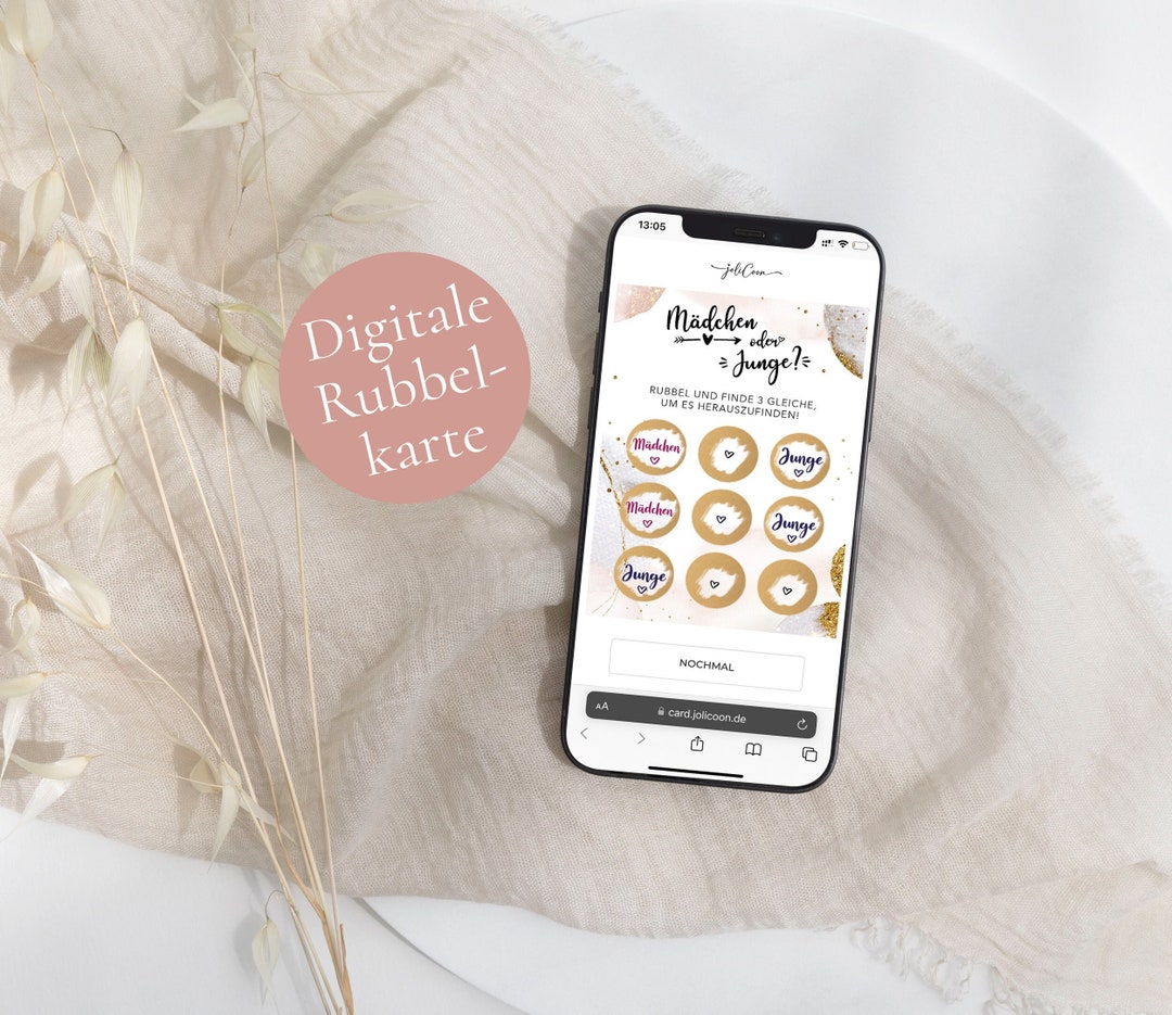 Girl or Boy Scratch Game Digital Scratch Card Gender - Etsy