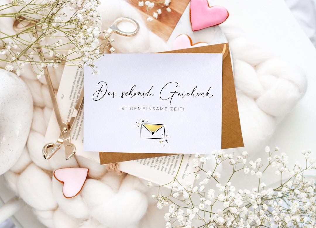 Das Schönste Geschenk Ist Gemeinsame Zeit Karte Gutschein Zum Selber ...