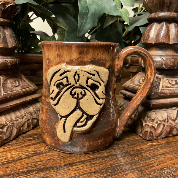 Bulldog Pottery Mug - Etsy