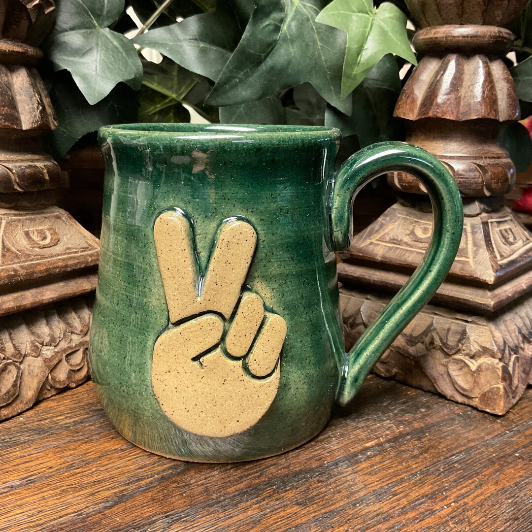 Seconds Item: PLEASE READ DESCRIPTION. Handmade Peace Sign Pottery ...