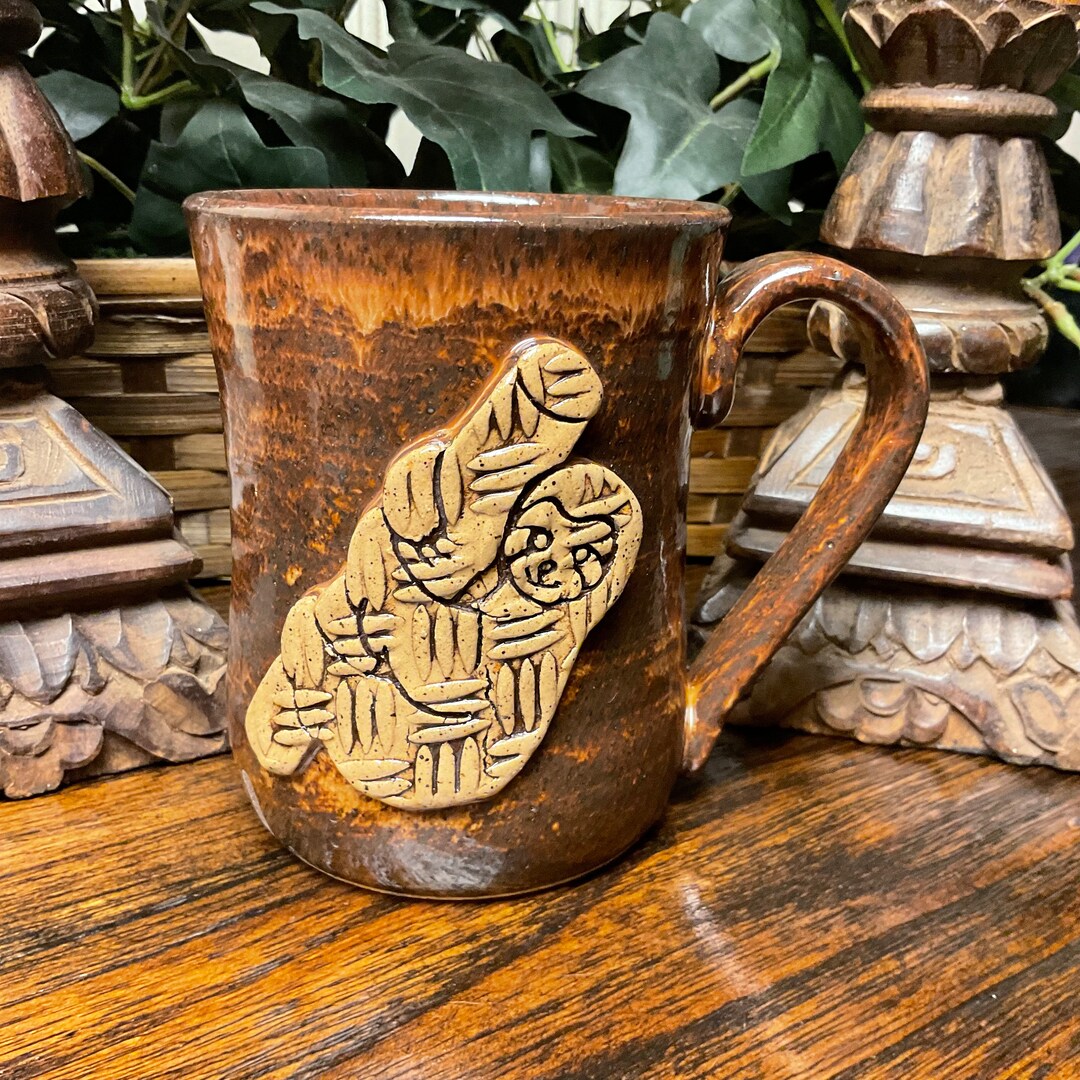 Holds 16 Oz. Handmade Sloth Pottery Coffee Mug Cup Tea Cup. - Etsy