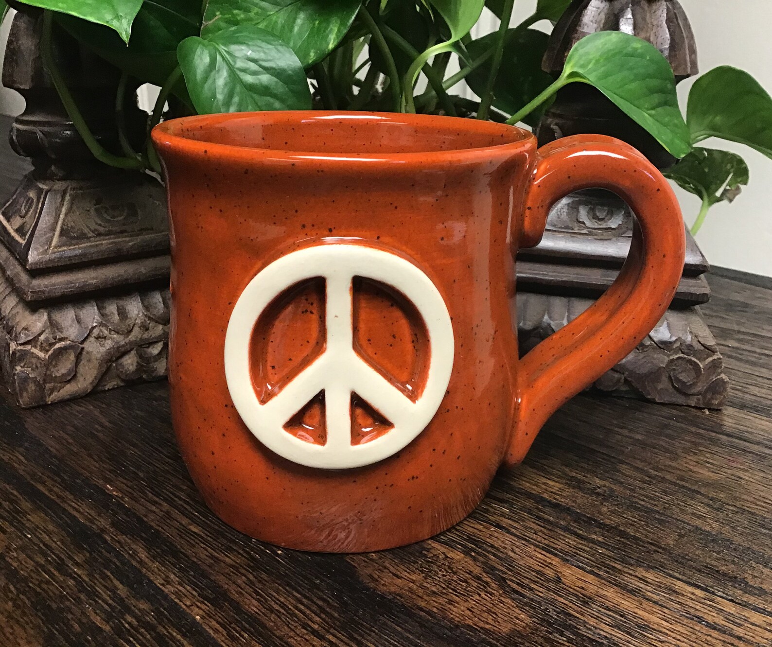 Handmade Peace Sign pottery coffee mug coffee cup beer mug | Etsy