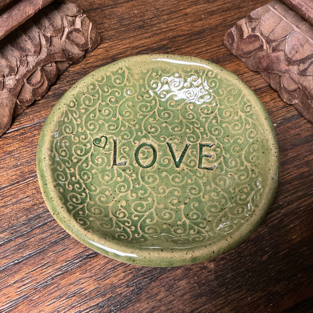 Handmade Love Pottery Teaspoon Spoon Rest, Tea Bag Holder, Ring Holder ...