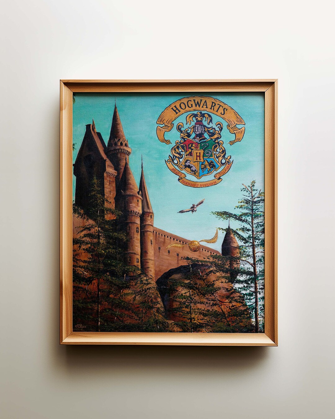 Harry Potter Painting of Hogwarts Castle Harry Potter Gryffindor ...