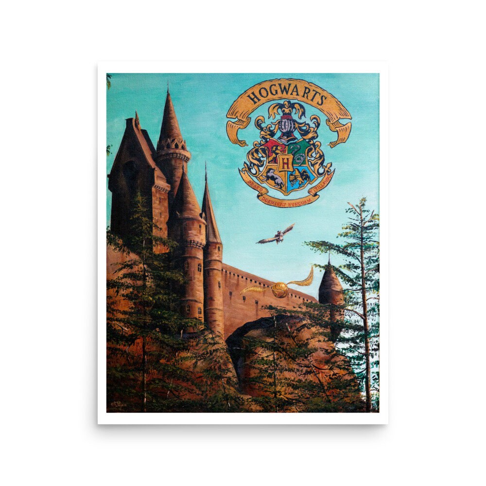 Harry Potter Painting of Hogwarts Castle Harry Potter Gryffindor ...
