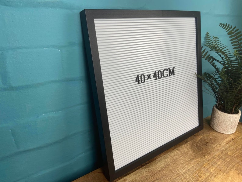 Black Frame White Background Personalised Retro Letter Board With 188 ...