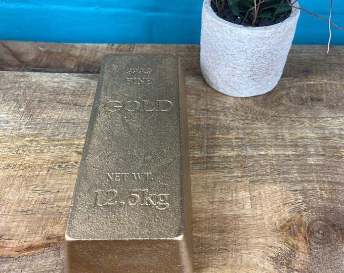 Cast Iron Gold Bullion Bar Door Stop/paperweight - Etsy