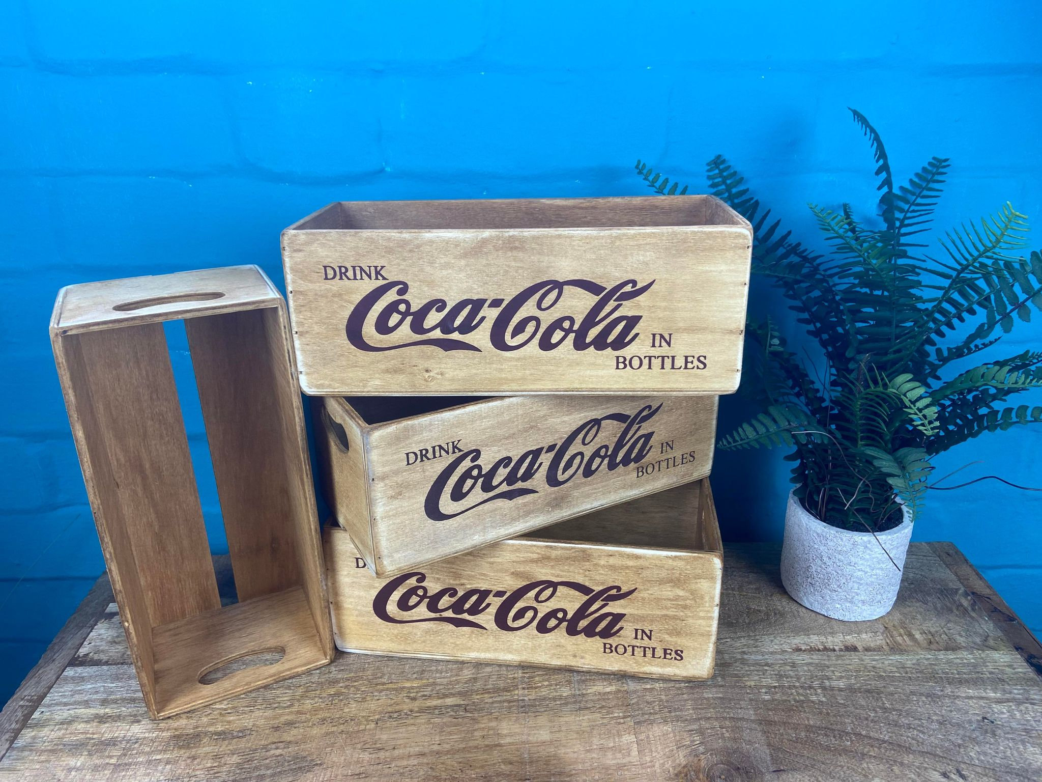 Coca-cola Wooden Box Crate - Etsy UK