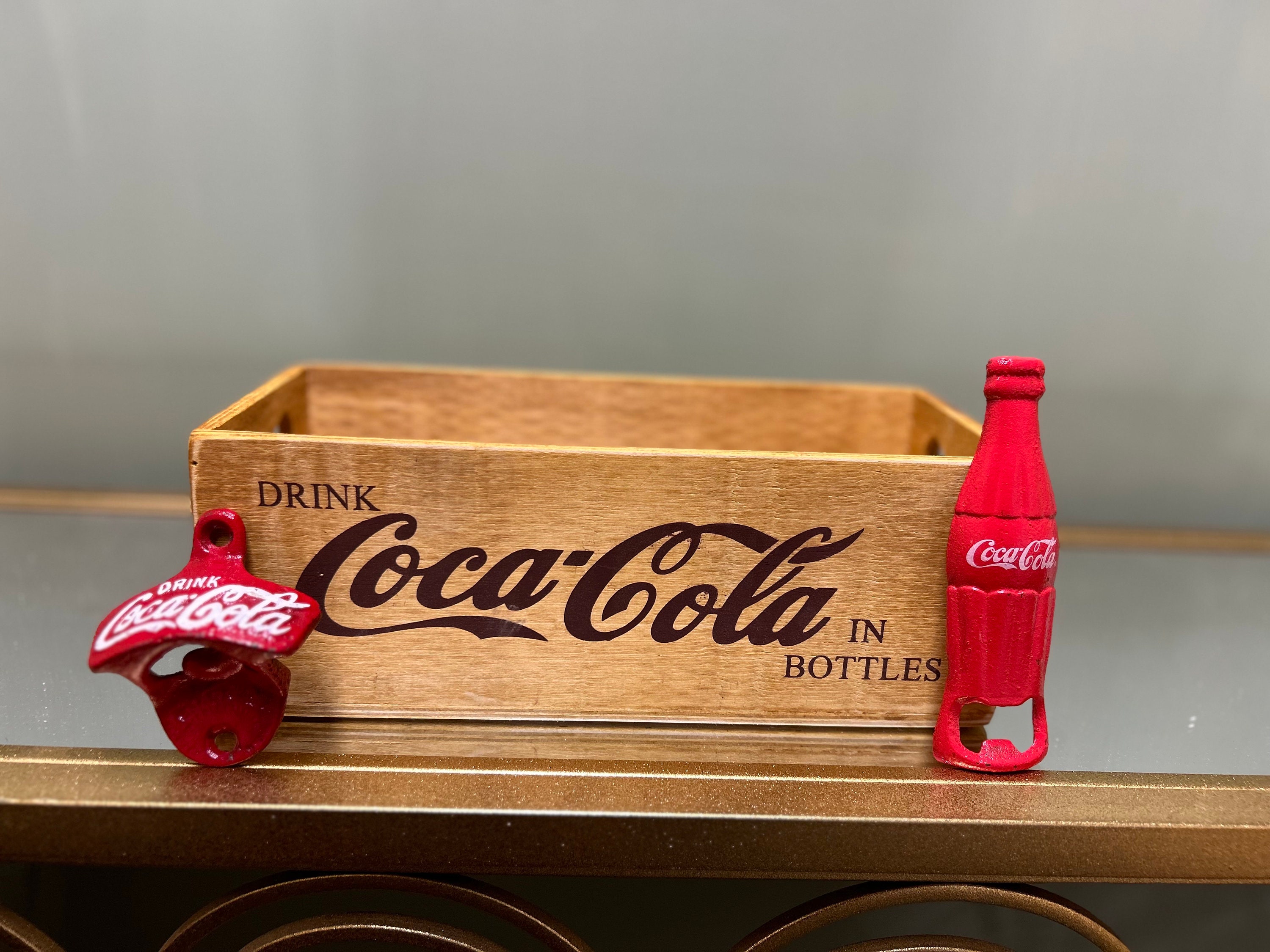 Coca-cola Wooden Box Crate Bottle Opener Bundle - Etsy
