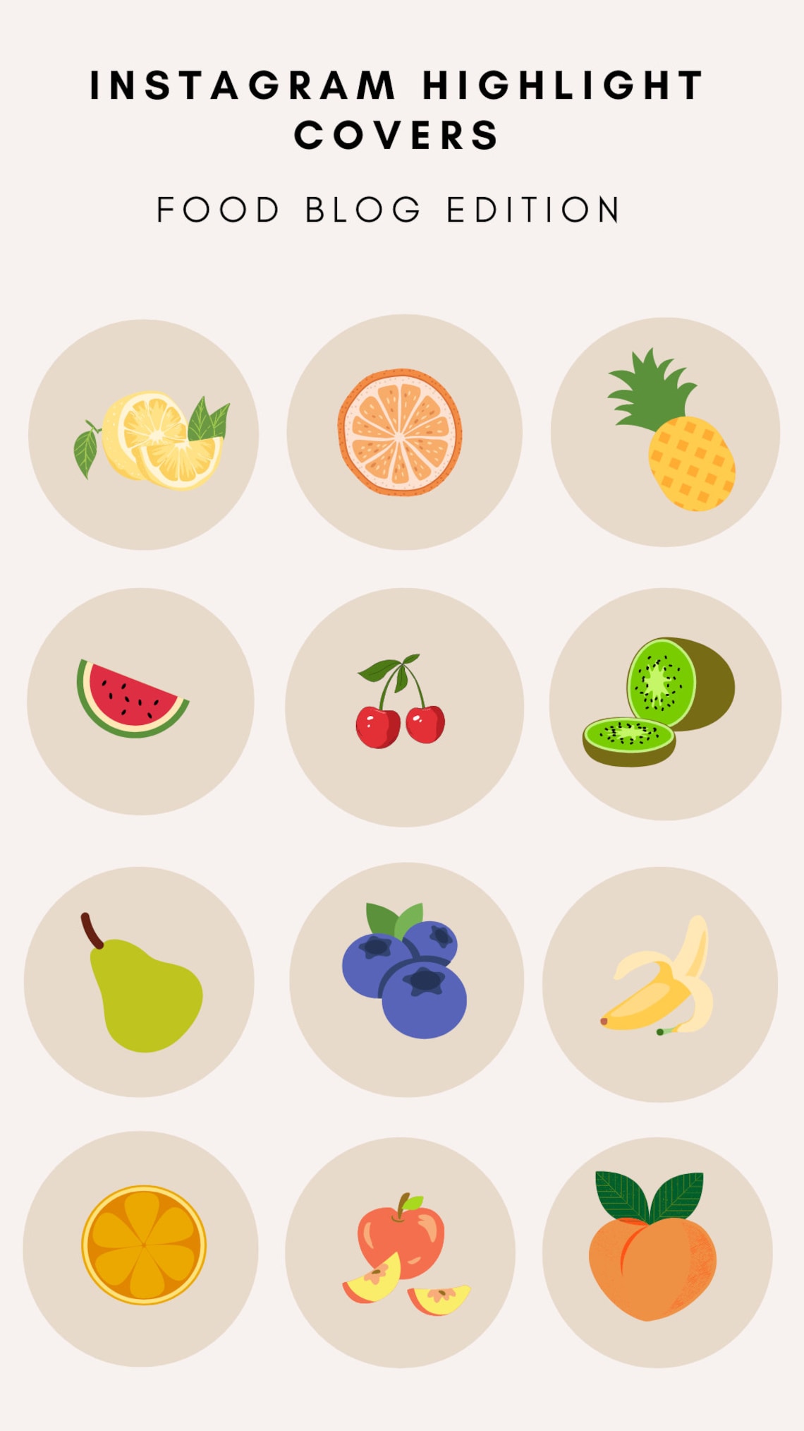 25 Instagram Highlight Covers - Food Blog Edition | Canva | Instagram ...