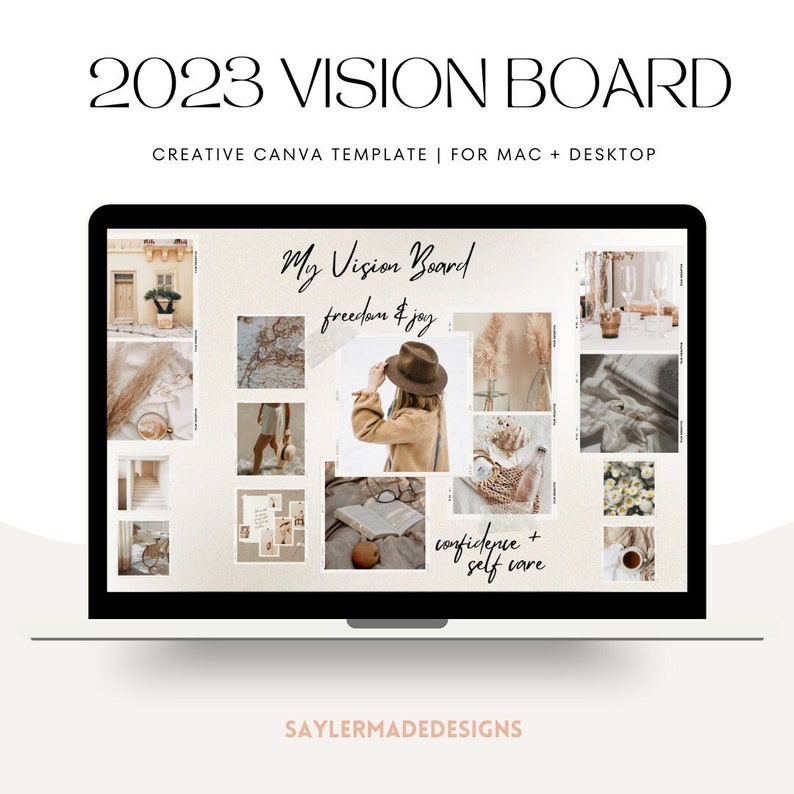 Digital Vision Board Template 2023 Vision Board for Mac and - Etsy