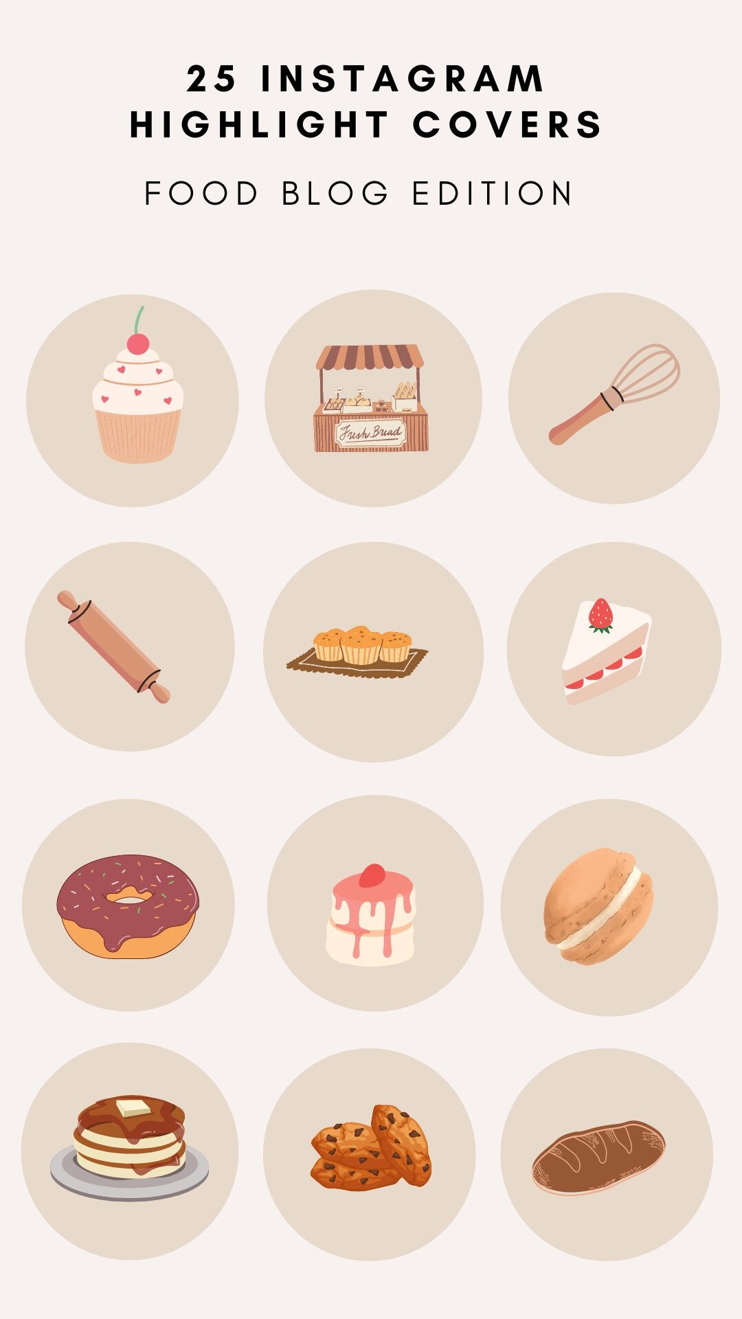 25 Instagram Highlight Covers - Food Blog Edition | Canva | Instagram ...