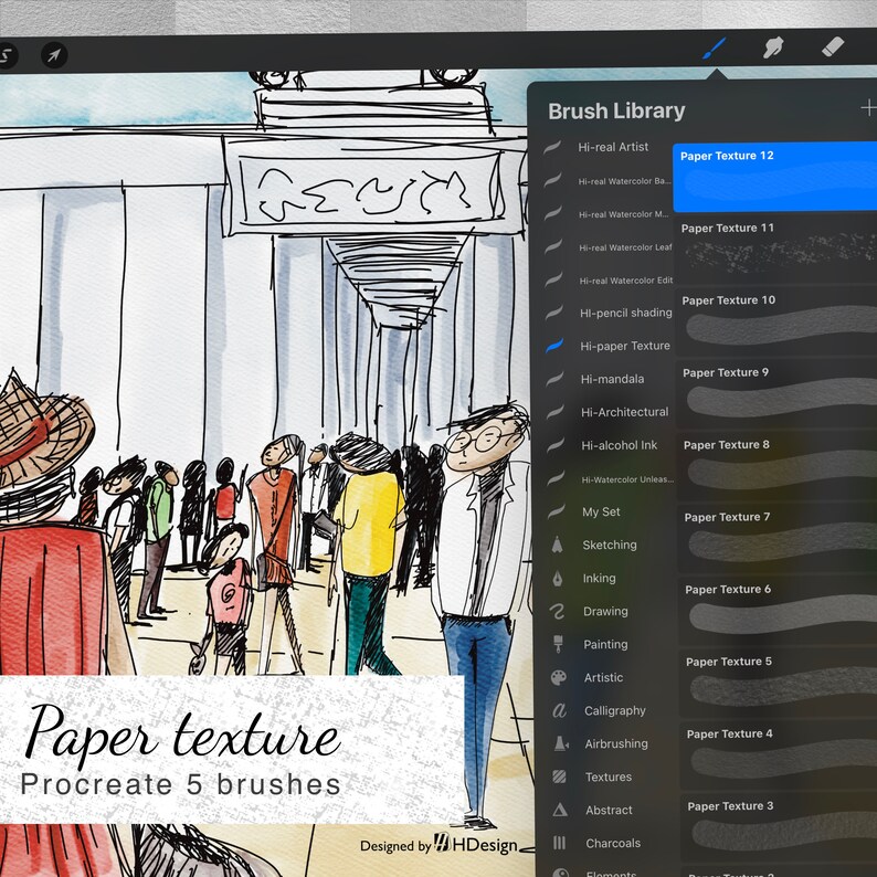 Procreate Brushes: High Resolution Paper Textures - Etsy