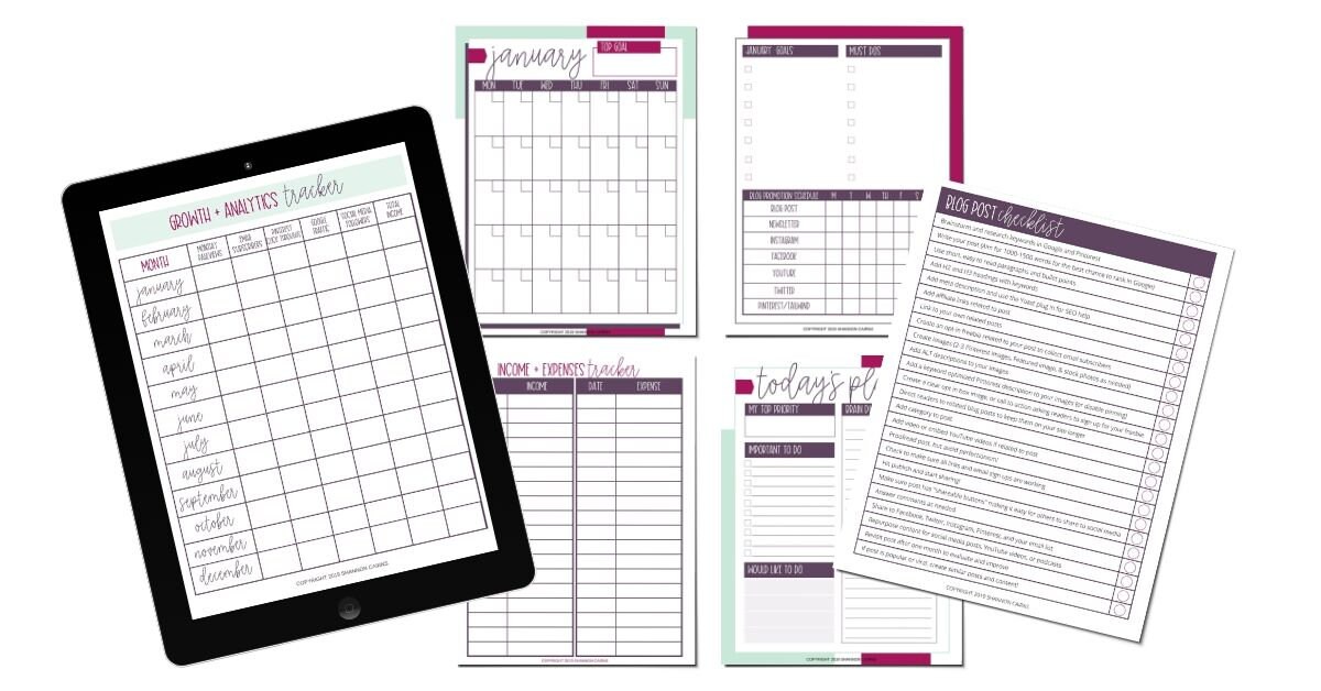 Blog Planner Printable, Blog Planner 2020, Printable Planner, Blog ...